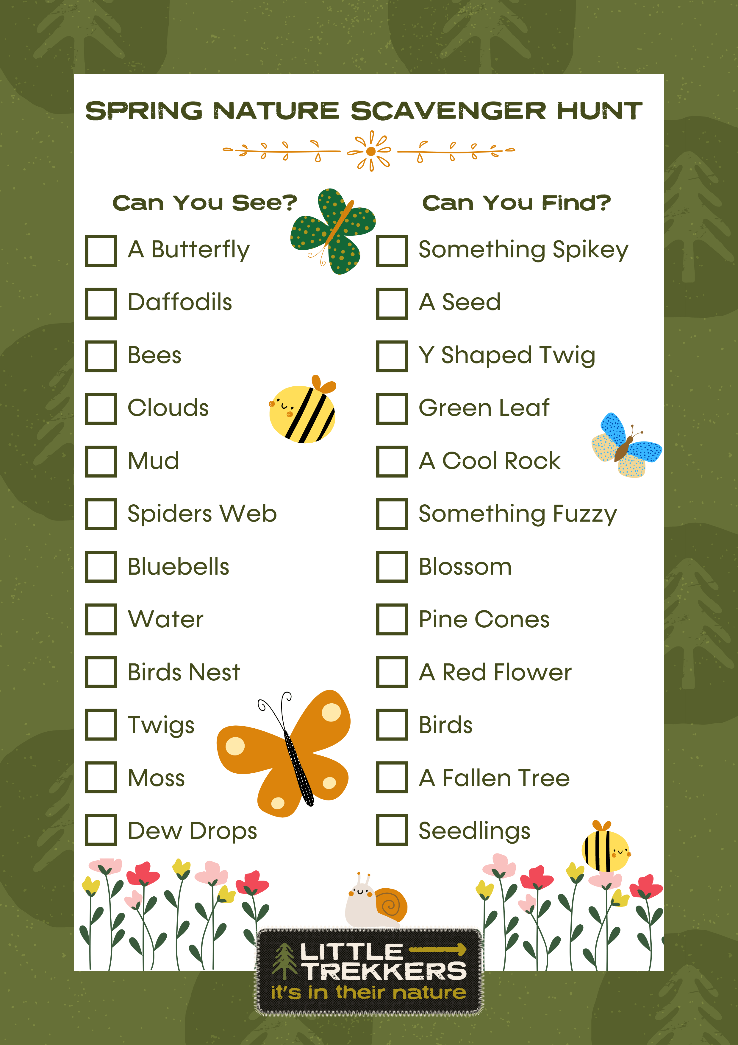 Spring Printables - Little Trekkers